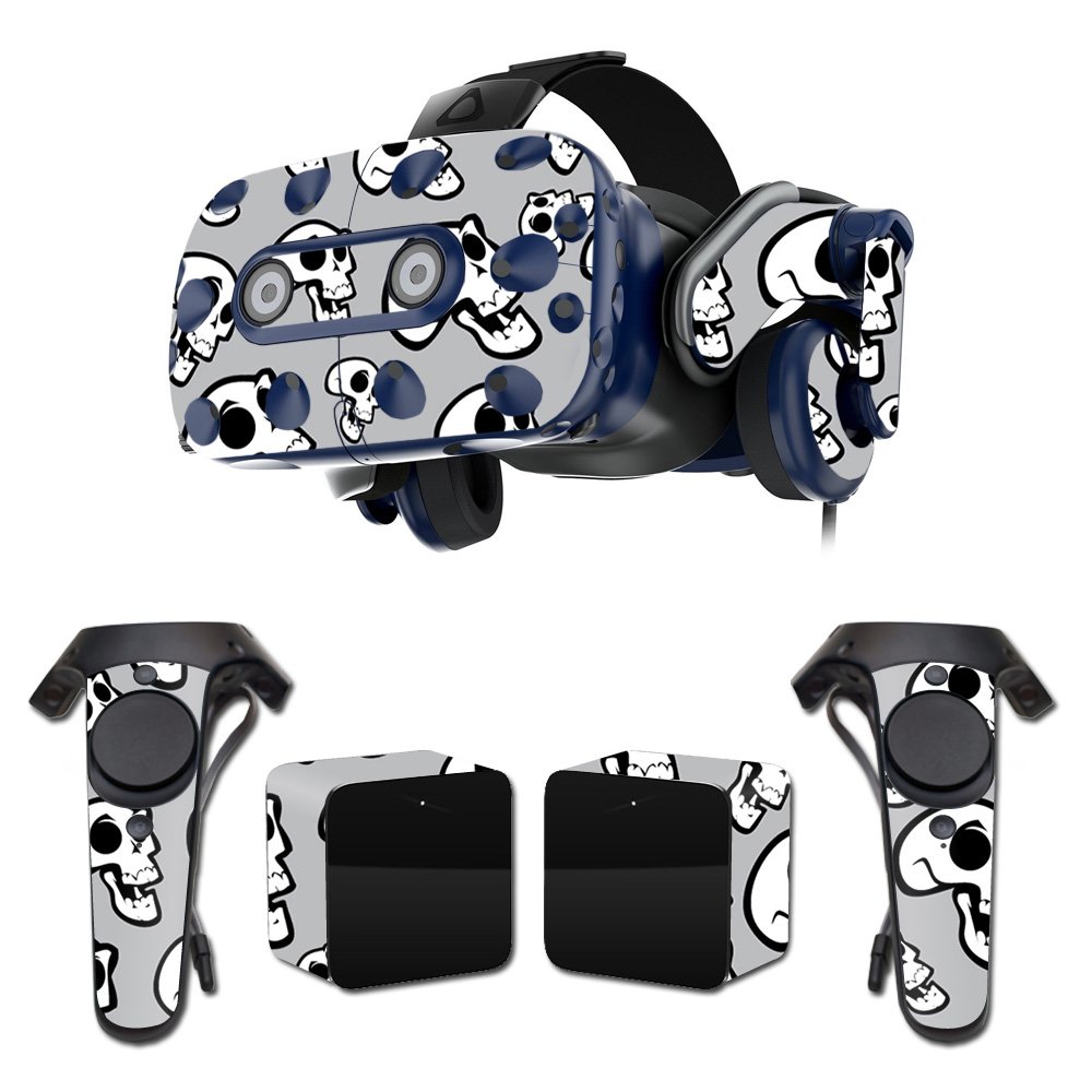 MightySkins Skin Compatible With HTC VIVE Pro VR Headset - Laughing Skulls | Protective, Durable, and Unique Vinyl Decal wrap cover | Easy To Apply, Remove, and Change Styles | Made in the USA