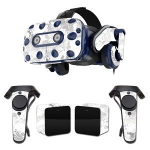 mightyskins skin compatible with htc vive pro vr headset - viper snow | protective, durable, and unique vinyl decal wrap cover | easy to apply, remove, and change styles | made in the usa