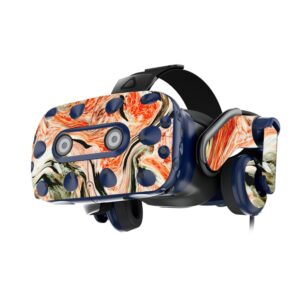 mightyskins skin compatible with htc vive pro vr headset - marble madness | protective, durable, and unique vinyl decal wrap cover | easy to apply, remove, and change styles | made in the usa