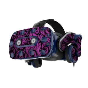 mightyskins skin compatible with htc vive pro vr headset - purple style | protective, durable, and unique vinyl decal wrap cover | easy to apply, remove, and change styles | made in the usa