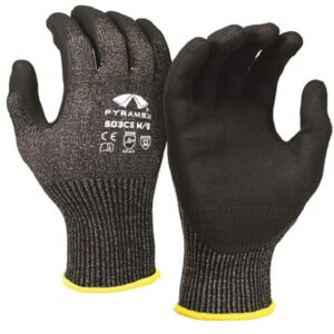 Pyramex GL603C5HT Series 18 Gauge PMXTECK HPPE Micro Foam Nitrile Safety Gloves ANSI Cut 4 Size Large