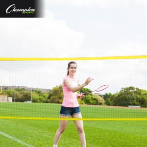 Champion Sports Adjustable Sport Net: Portable Sport Game Net for Volleyball, Tennis, Pickleball, and Badminton - Multiple Widths