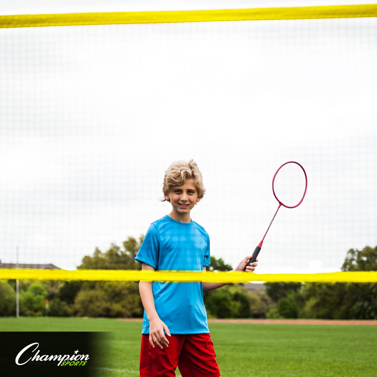 Champion Sports Adjustable Sport Net: Portable Sport Game Net for Volleyball, Tennis, Pickleball, and Badminton - Multiple Widths