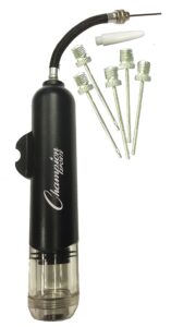 champion sports dual action hand air pump, small, black