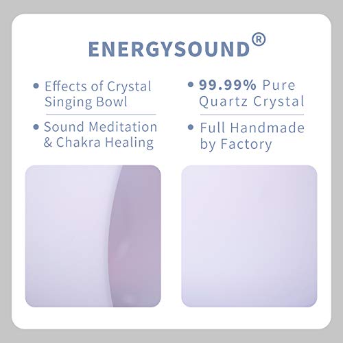 432Hz Perfect Pitch G Note Throat Chakra Frosted Quartz Crystal Singing Bowl 8 inch mallet and o-ring included