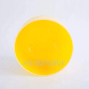 432Hz Perfect Pitch E Note Solar Plexus Chakra Yellow Colored Frosted Quartz Crystal Singing Bowl 8 inch mallet &o-ring included