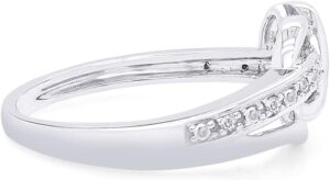 affy sterling silver diamond heart ring (1/20 cttw, i-j color, i3 clarity)