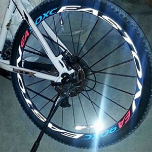 hmane 4pcs bike stickers bicycle wheel rims light safety reflective stickers decal