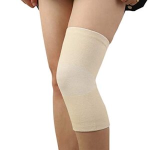 jumisee (one pair) cotton knee sleeves for knee support, circulation improvement & pain relief,sport compression for running, pain management, arthritis pain women men (complexion, medium)