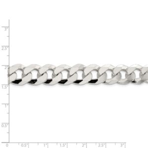 925 sterling silver 14mm beveled curb chain necklace, bracelet or anklet