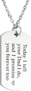 wedding gift blended today i tell your dad i do and i promise you forever too necklace gift for stepson step daughter