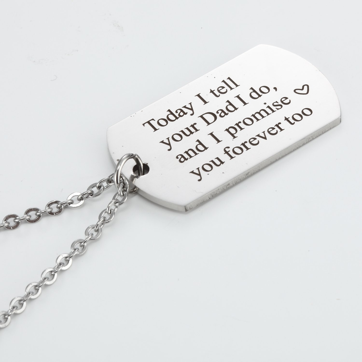 Wedding Gift Blended Today I tell your Dad I do and I promise you Forever too Necklace Gift for Stepson Step Daughter