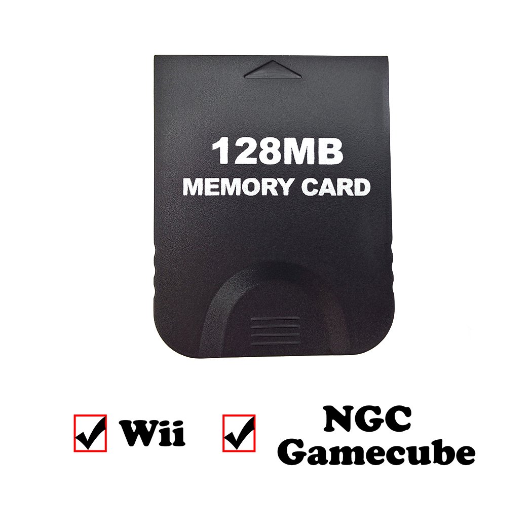 Black 128MB Gaming Memory Card Compatible Wii and Gamecube