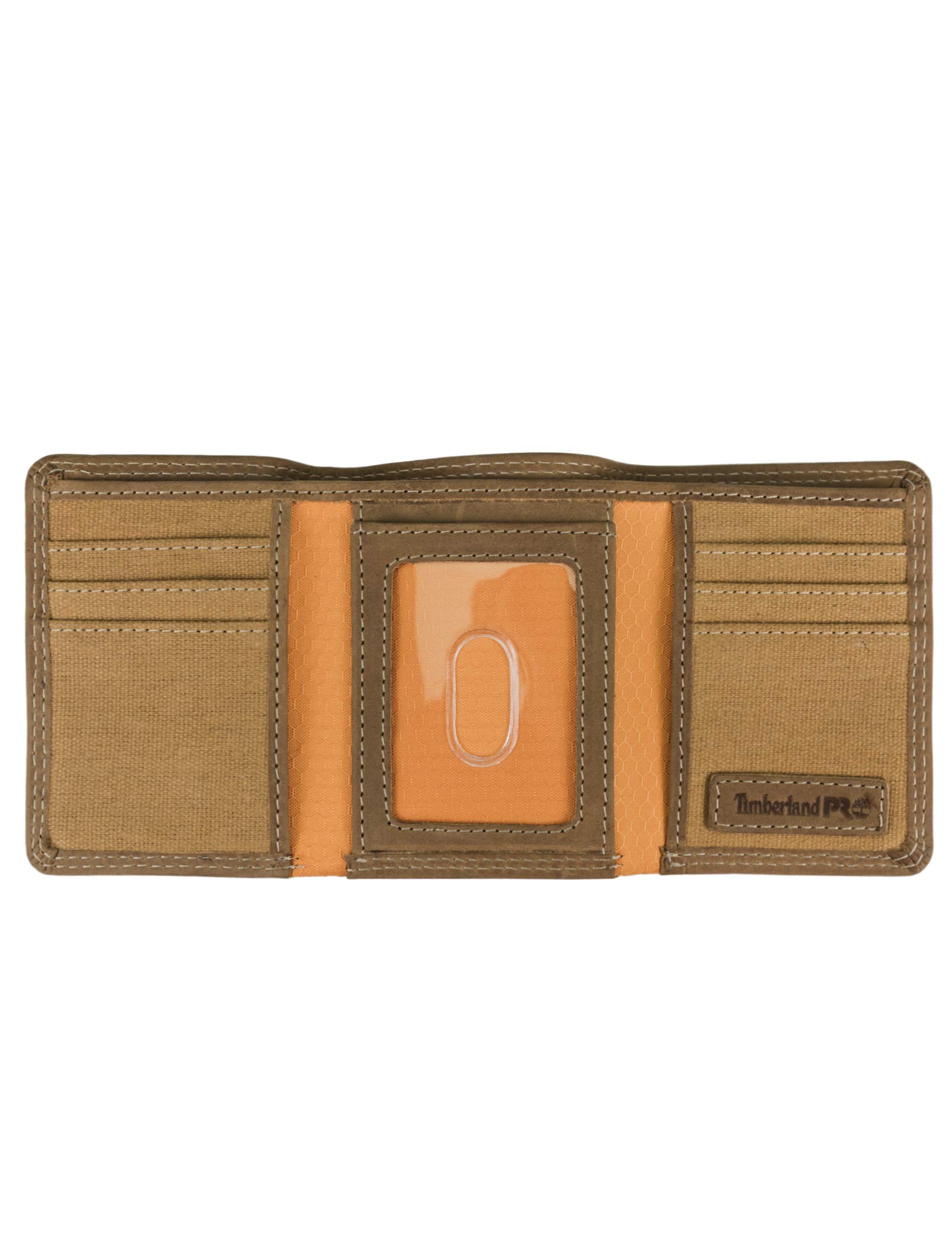 Timberland PRO Men's Leather RFID Trifold Wallet with Id Window