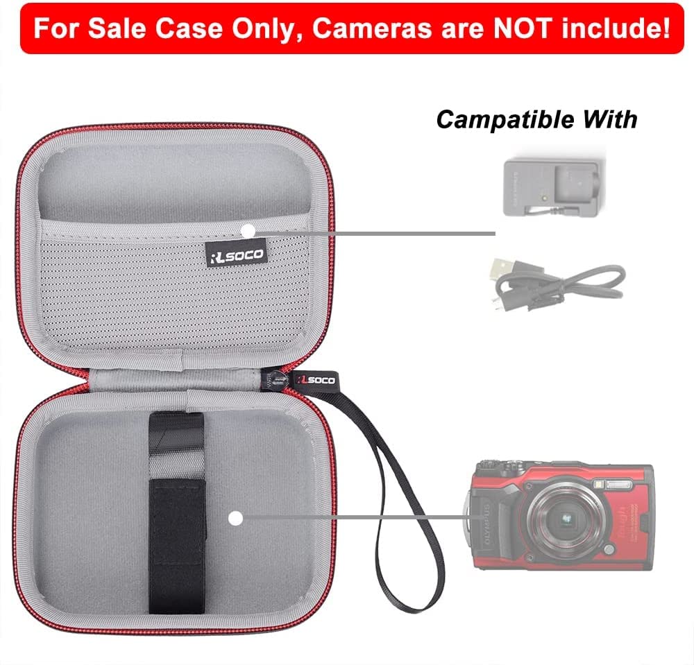 RLSOCO Hard Case for Digital Camera OMSYSTEM Tough TG-7/TG-6/TG-5/TG-4 Waterproof Camera/AbergBest 21 Mega/Canon PowerShot ELPH 190 /Sony DSCW830/Sony DSCW800 / Kodak Pixpro Digital Camera and more