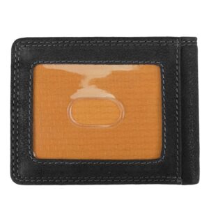 Timberland PRO Men's Slim Leather RFID Bifold Wallet with Back ID Window