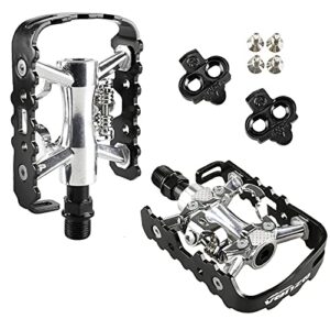 VENZO Multi-Use compatible with Shimano SPD Mountain Bike Bicycle Sealed Clipless Pedals - Dual Platform Multi-Purpose - Great for Touring, Road, Trekking Bikes