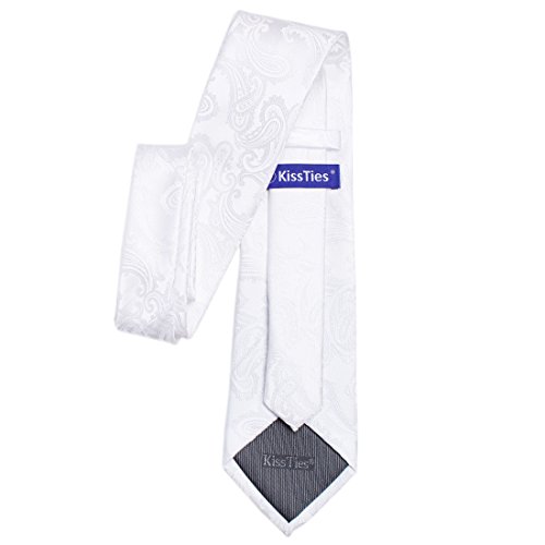 KissTies Mens Necktie Paisley Tie + Gift Box