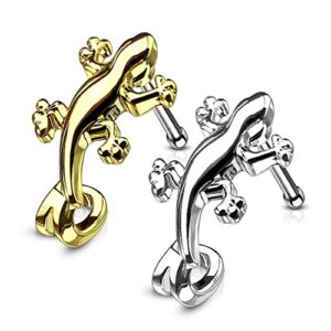 covet jewelry gecko nose crawler 316l surgical steel nose bone stud ring