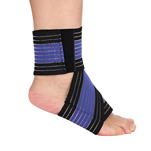 Sport Unisex Ankle Brace Compression Strap, Fitness Adjustable Elastic Breathable Support Non Slip Loop Sleeve Ankle Support Wraps for Ankle Sprain, Plantar Fasciitis, Injury Recovery