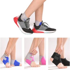 Sport Unisex Child Ankle Brace, Fitness Adjustable Breathable Non Slip Sleeve Double Hook Loop Compression Ankle Support Wraps for Sport, Ankle Sprain, Injury Recovery