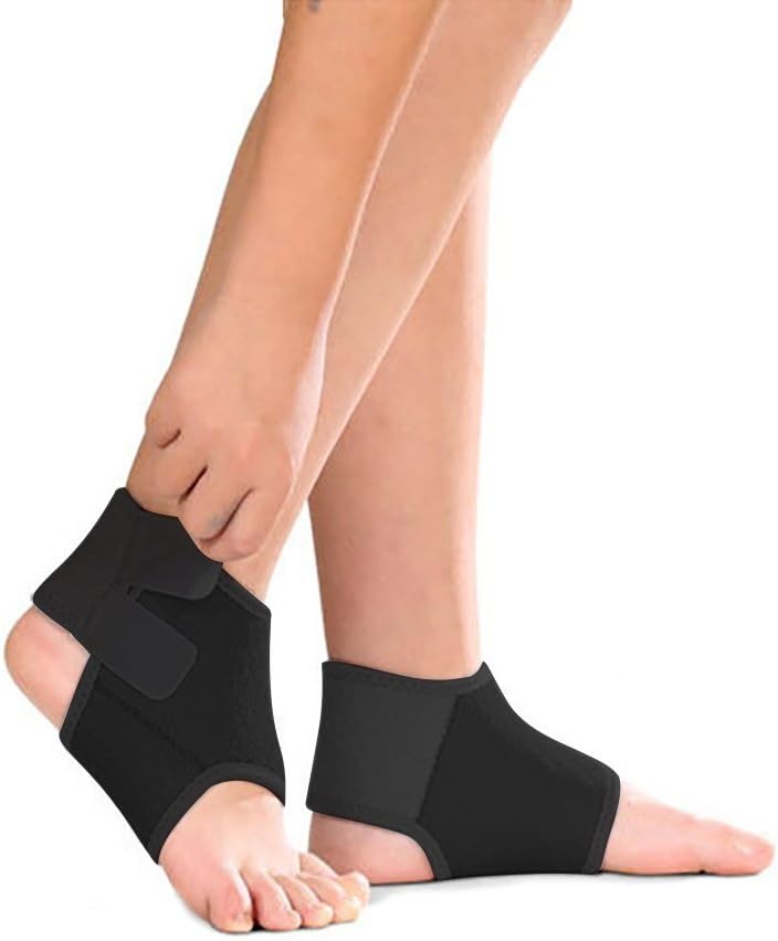 Sport Unisex Child Ankle Brace, Fitness Adjustable Breathable Non Slip Sleeve Double Hook Loop Compression Ankle Support Wraps for Sport, Ankle Sprain, Injury Recovery