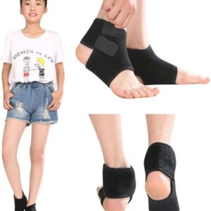 Sport Unisex Child Ankle Brace, Fitness Adjustable Breathable Non Slip Sleeve Double Hook Loop Compression Ankle Support Wraps for Sport, Ankle Sprain, Injury Recovery