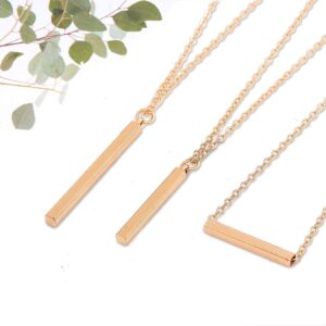 cealxheny layered chain necklaces for women girls boho vertical bar pendant necklace set minimalist y necklaces for beach parties summer jewelry set