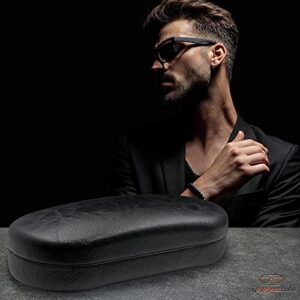 myeyeglasscase - large sunglasses case - hard glasses case holder w/pouch & cloth - eyeglass case aviator frames men & women