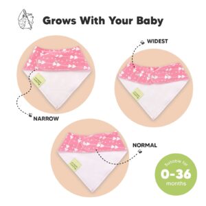 8-Pack Organic Baby Bandana Drool Bibs for Girls - Super Absorbent Baby Bibs for Baby Girls, Baby Boys, Soft Cotton Bandana Bibs, Baby Drool Bib, Teething Bibs for Infant, Toddler, Bib(Pink Dreams)