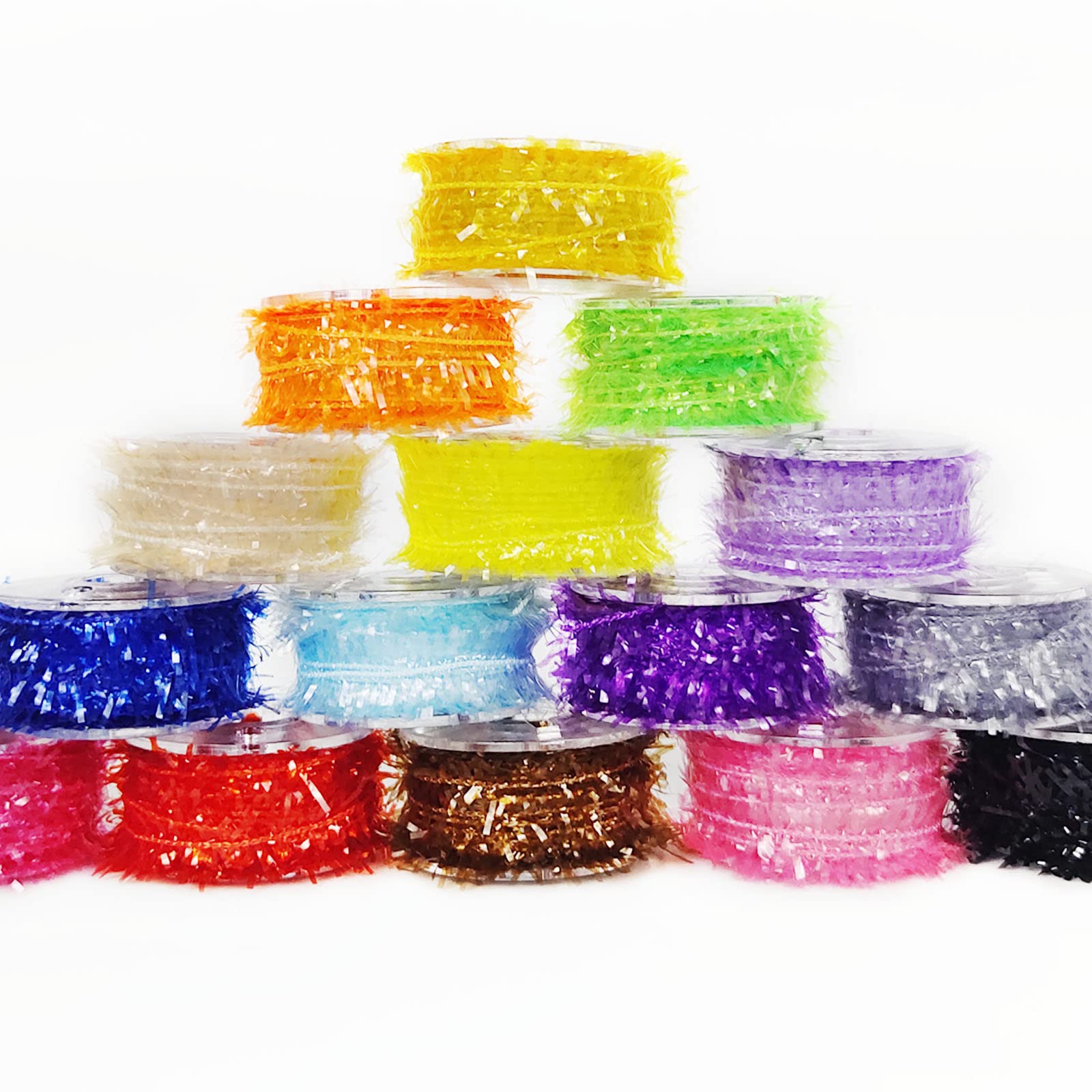 Fly tying Tinsel Chenille Line Crystal Flash Line Crystal Flash Realistic Chenille Fly Tying Materials for for Streamer & Nymph Flies