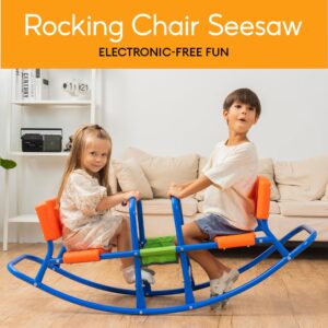 Kids Teeter Totter Outdoor Seesaw: Play - Children, Boys, Girls, Kid, Youth Ride ON Toy Living Room, Lawn, Backyard, Playground Gifts, Party Ages 3 4 5 6 Rocking HIGH Chair