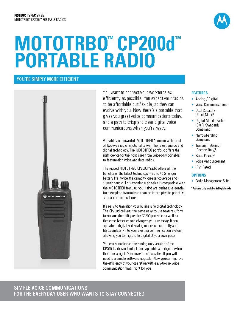 6 CP200D-G6-D HIGH PKG UHF Digital/Analog MotoTRBO Two-Way Radios (AAH01QDC9JA2) by Motorola-Solutions - Intended for Business Use