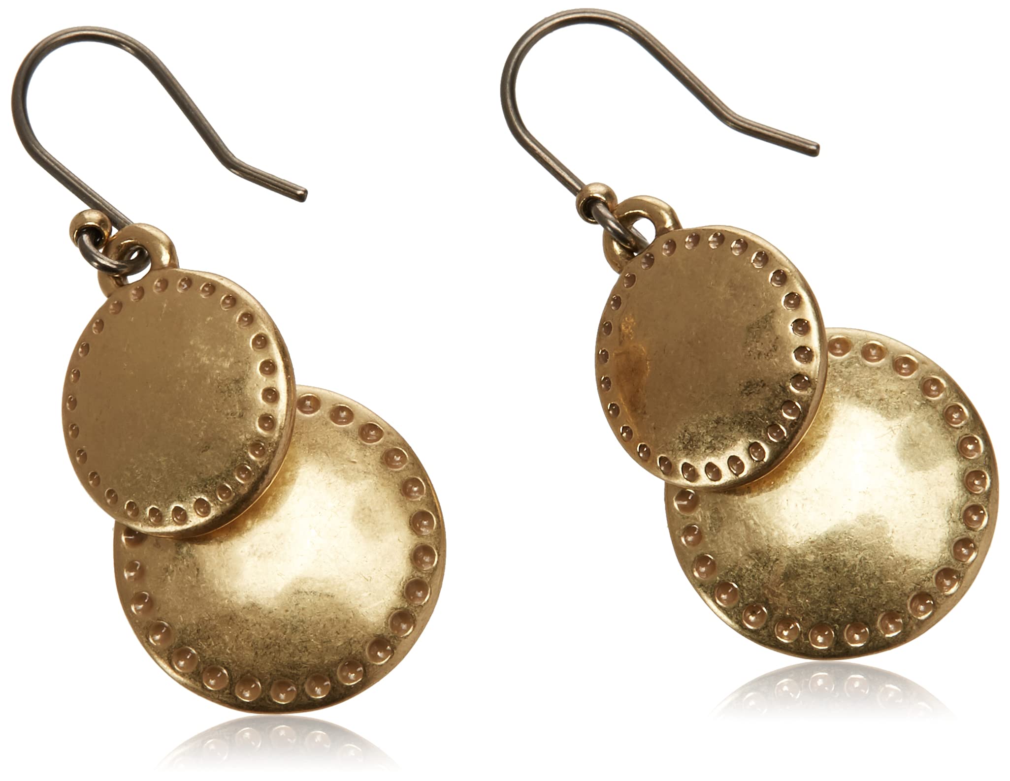 Lucky Brand Gold Double Drop Earrings, One Size