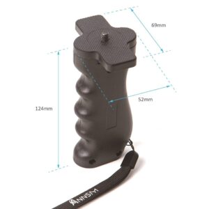 Annsm Camera Handheld Grip Handle Stabilizer with 1/4” Screw for DSLR SLR Cameras Canon Panasonic Sony Nikon Pentax and iPhone Samsung Smart Phone Gopro Hero etc