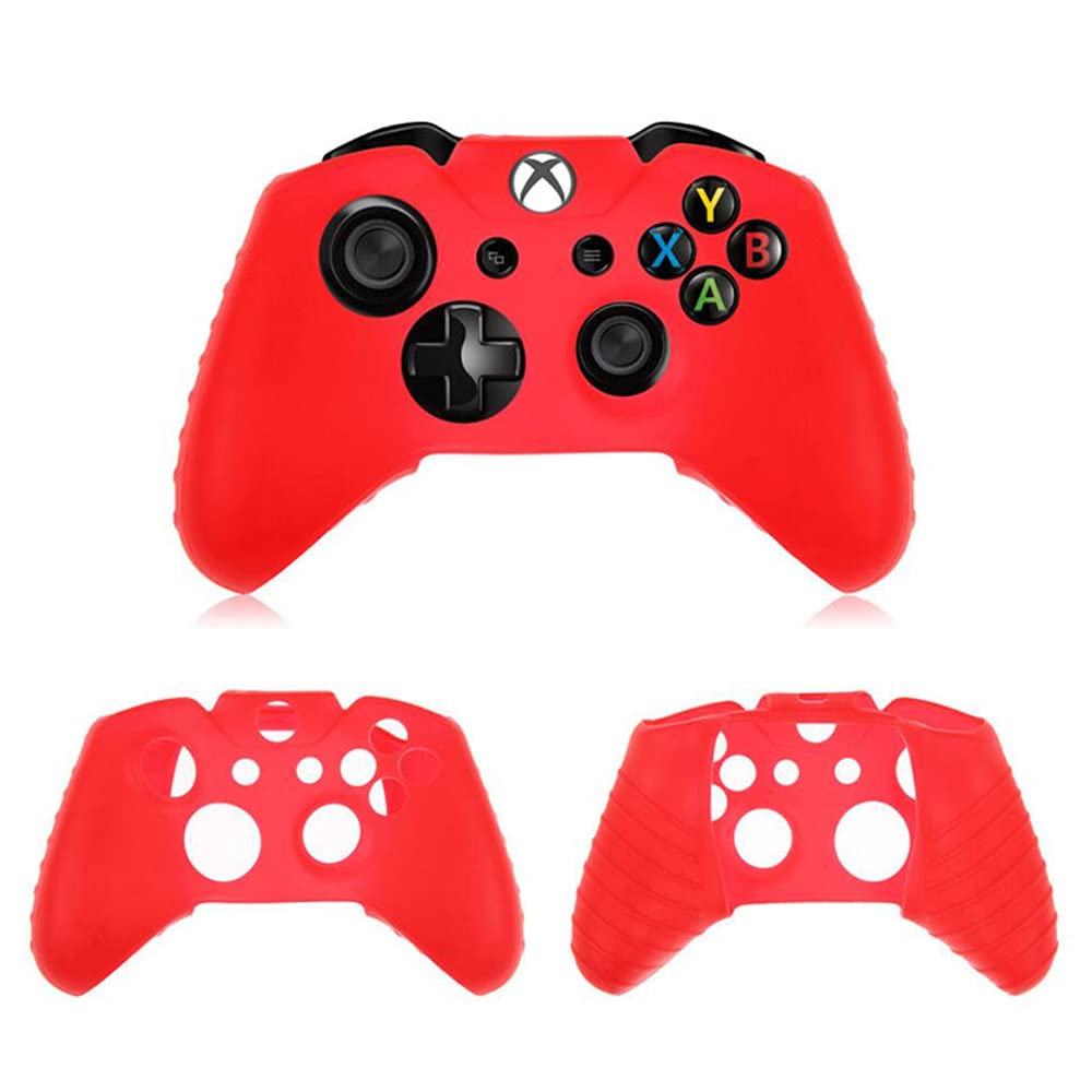 OSTENT Soft Protector Silicone Skin Case Cover Pouch for Microsoft Xbox One Controller - Color Red