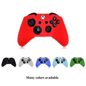 OSTENT Soft Protector Silicone Skin Case Cover Pouch for Microsoft Xbox One Controller - Color Red