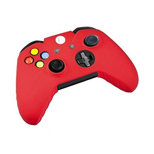 OSTENT Soft Protector Silicone Skin Case Cover Pouch for Microsoft Xbox One Controller - Color Red