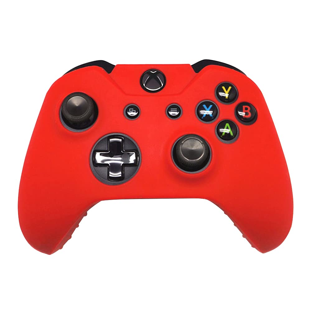 OSTENT Soft Protector Silicone Skin Case Cover Pouch for Microsoft Xbox One Controller - Color Red