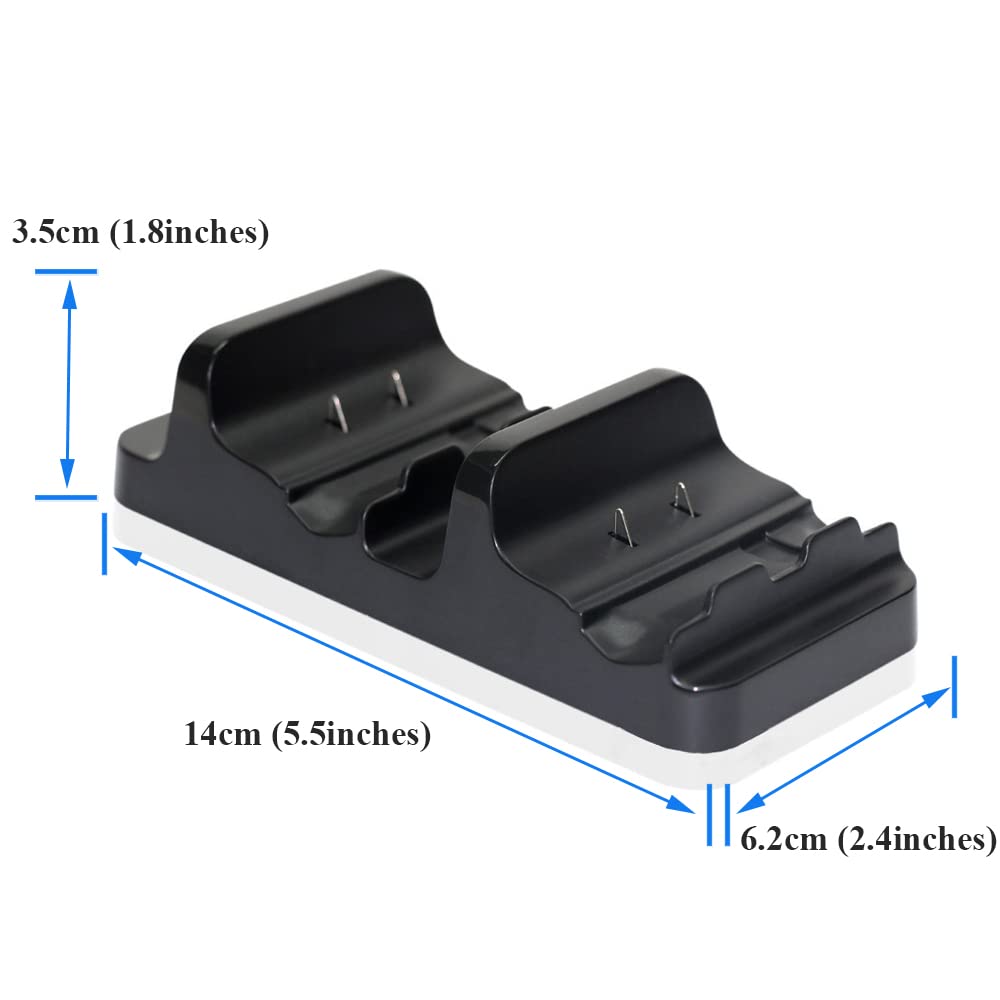 OSTENT Dual Charger Dock Station + 2 Battery for Microsoft Xbox One Wireless Controller