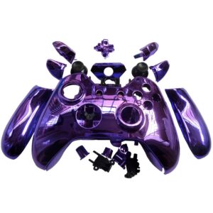 ostent full controller shell case housing for microsoft xbox one wireless controller - color purple