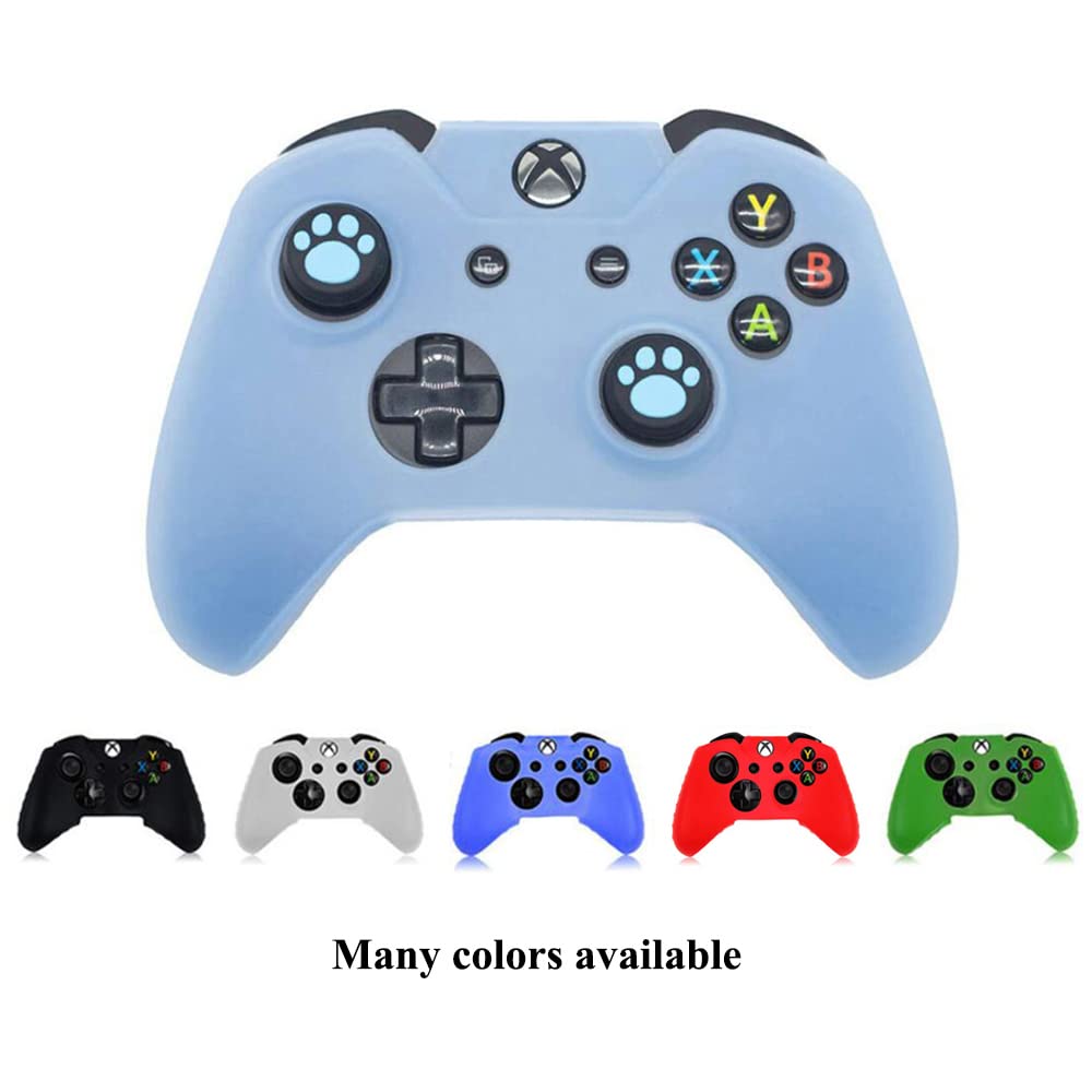 OSTENT Soft Protector Silicone Skin Case Cover Pouch for Microsoft Xbox One Controller - Color Light Blue