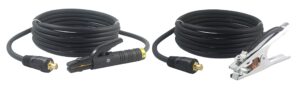 200 amp welding leads assembly set - dinse 35-70 connector - #2 awg cable (25 feet each lead)