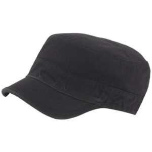 raon a204 wrinkle plain empty short bill washing army golf club cadet military cap, black, 6 7/8-7 3/8