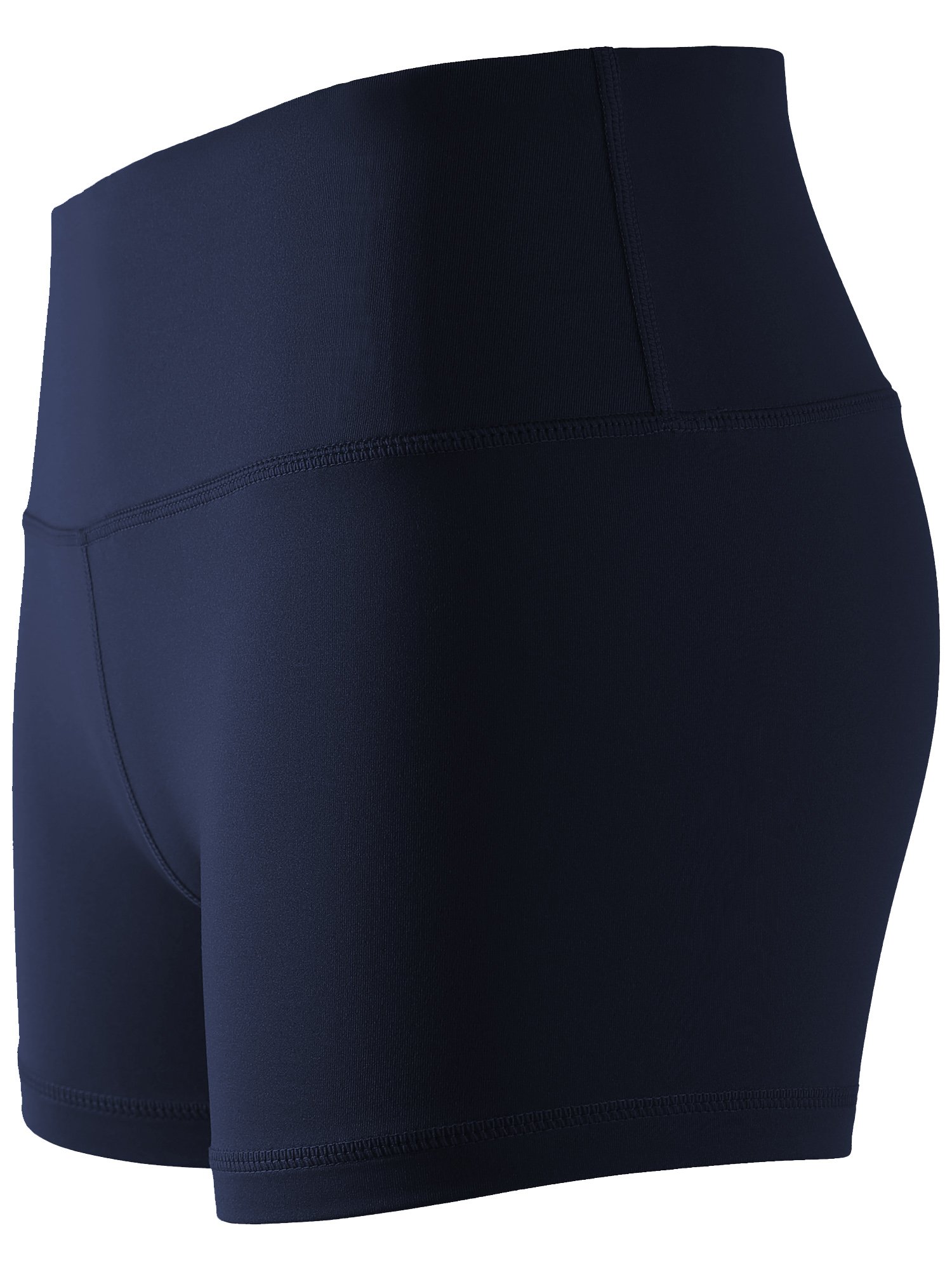 CADMUS Women's High Waist Athletic Sport Workout Shorts with Pocket,3 Pack,05,Black,Grey,Navy Blue,Small