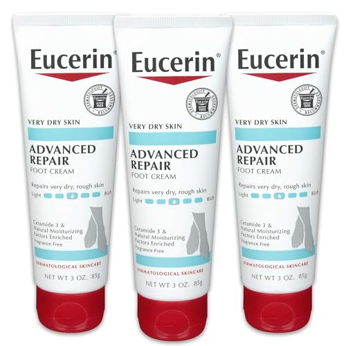 Eucerin Intensive Repair Light Feel Foot Creme 3 Ounce (Pack of 3)