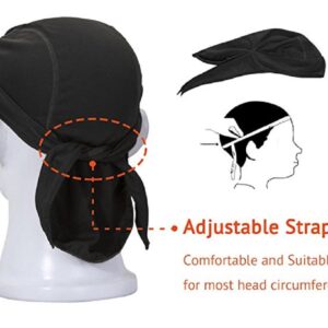 Cooling Sweat Wicking Do Dew Rag Skull Cap Beanie for Men Bandana Head Wrap Hat