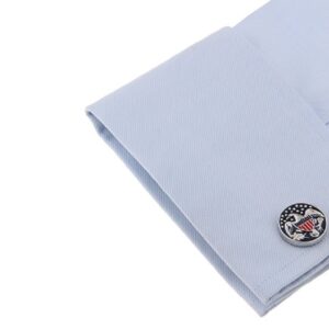 MRCUFF Seal America American Eagle USA President POTUS Pair of Cufflinks in a Presentation Gift Box & Polishing Cloth