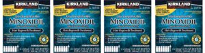 kirkland minoxidil 5 percentage extra strength hair loss regrowth treatment men, 4 pack (6 months supply)