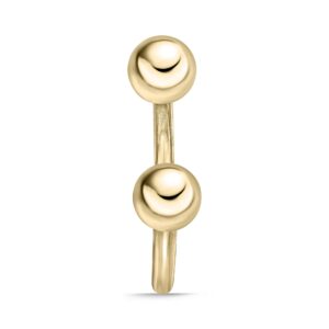 Lavari 14 Gauge 14k Yellow Gold Circular Horseshoe Barbell Lip Eyebrow Belly Nipple Ring 1/2 Inches Jewelers